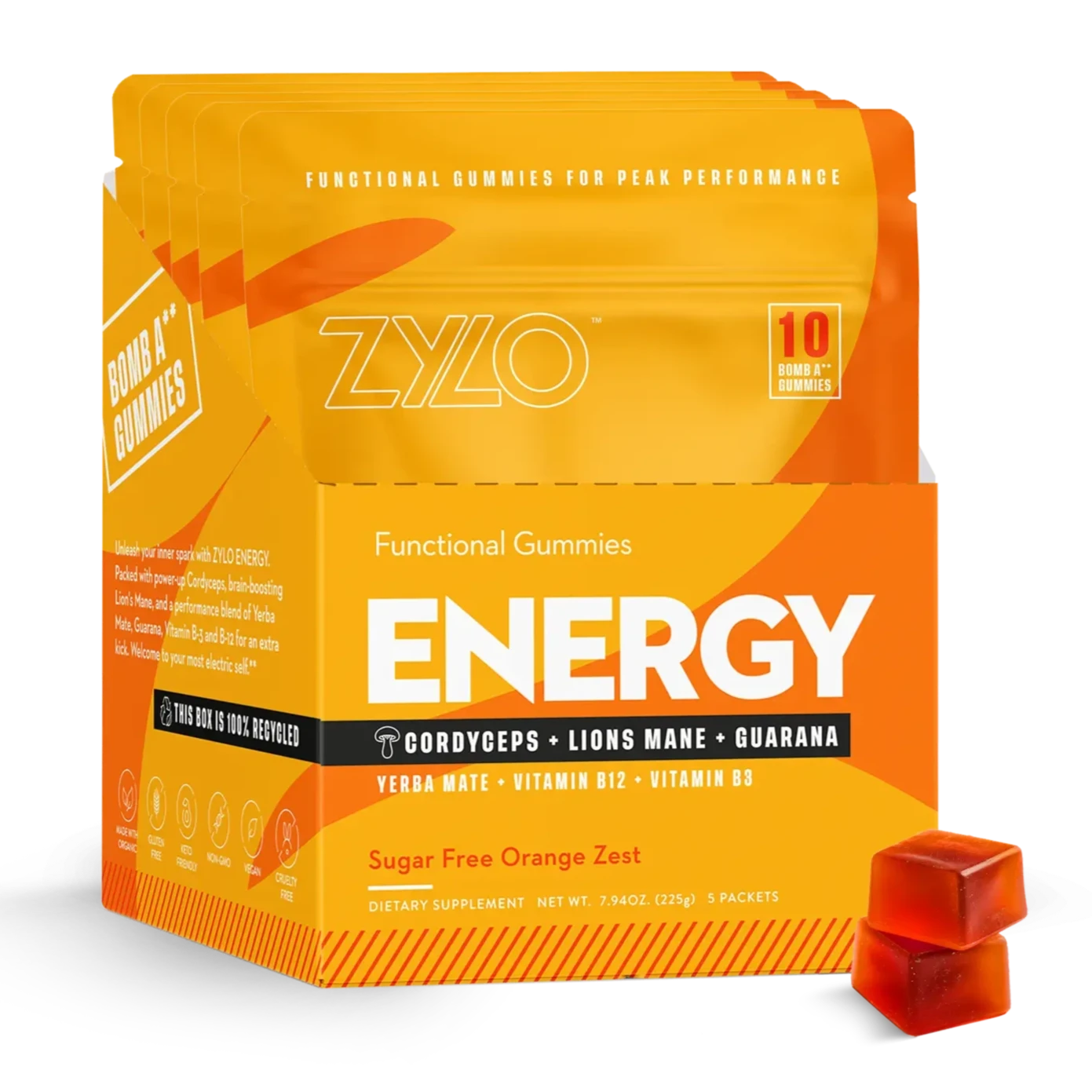 Energy Gummies with Cordyceps & Lion's Mane Mushrooms